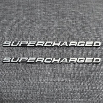 2X Supercharged Emblem Universal 3D Badge Super Charged Logo Nameplate ...
