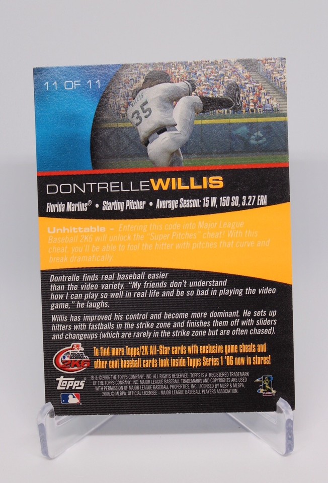 2006 Topps 2K All-Stars Florida Marlins Baseball Card #11 Dontrelle ...