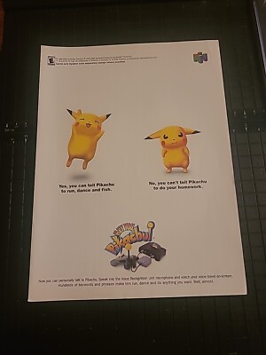 Hey You Pikachu! Nintendo 2000s Print Ad 8x11 Great To Frame | eBay