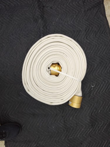 Snap-Tite Fire Hose, 50ft, White, Polyester Pin Rack & Reel, Single ...