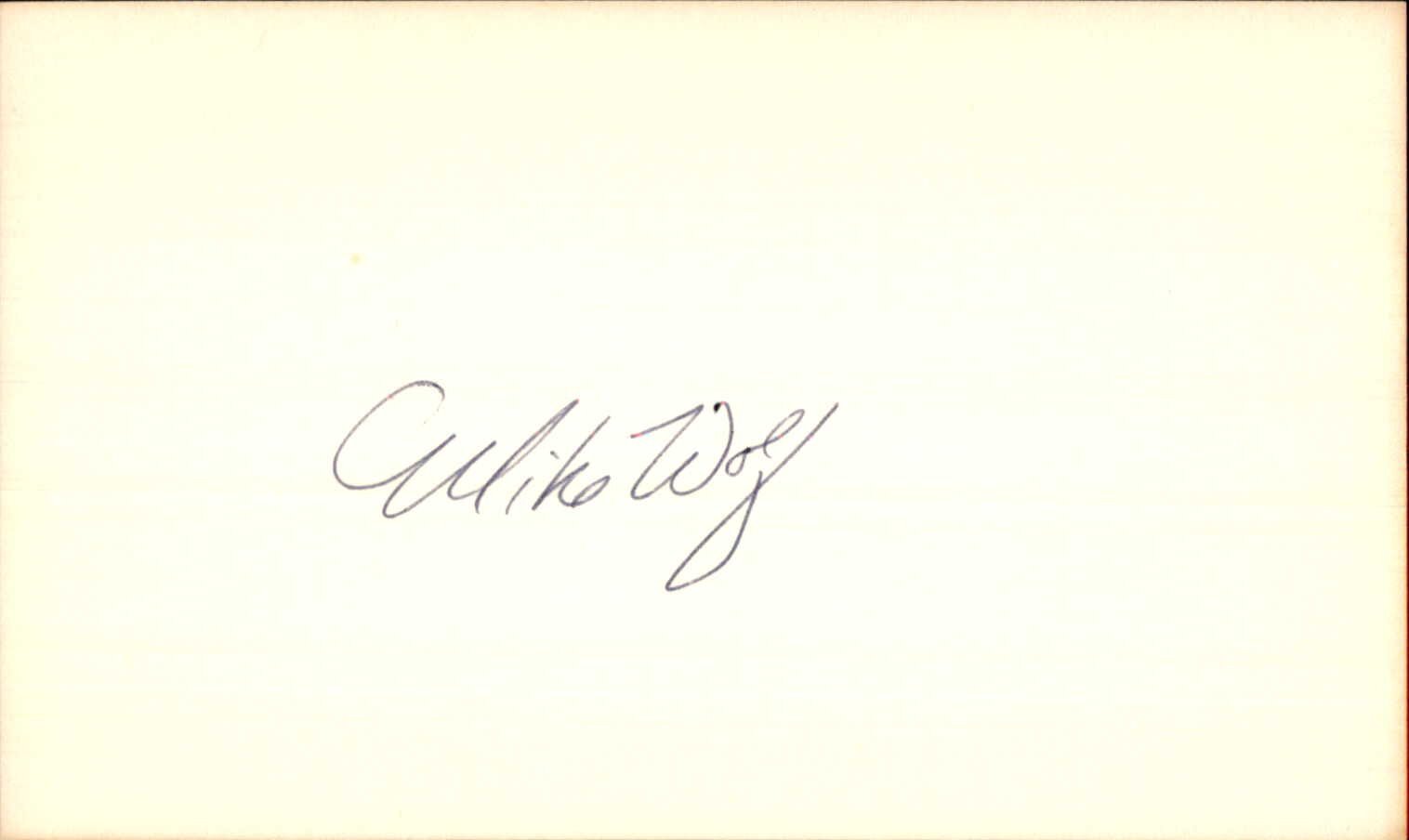 Mike Wolf Signed 3x5 Index Card Cut 1973-80 Knoxville Sox Iowa Oaks ...