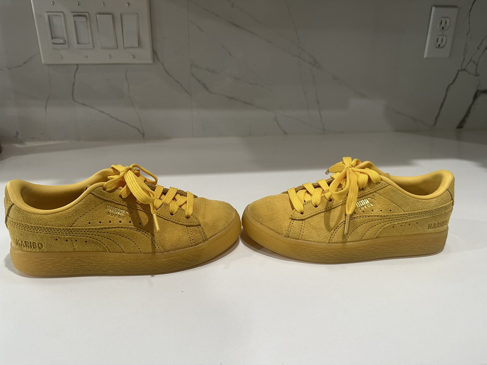 Puma Haribo X Suede Shoes Kids 2.5 C Yellow Classic Sneakers Casual ...