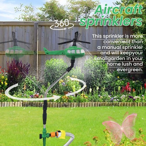 Helicopter Lawn Water Sprinkler Garden Sprinkler 360 Rotating Spray ...
