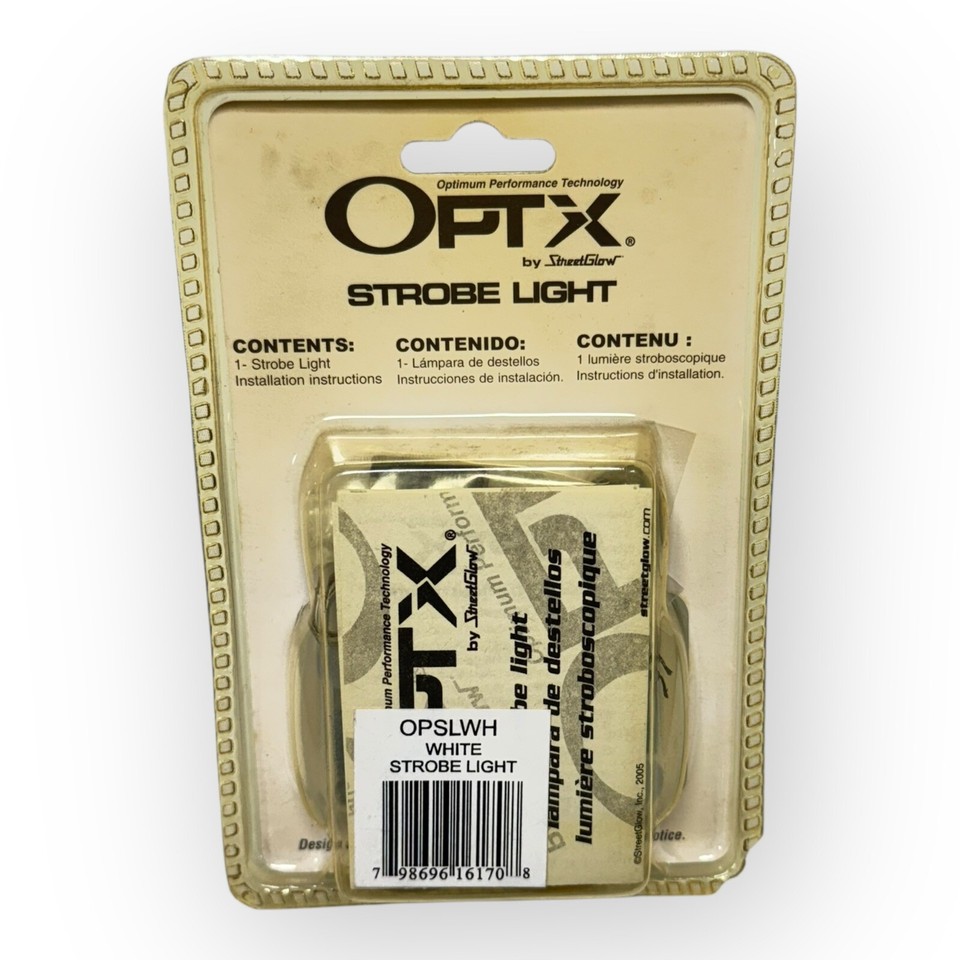 OPTX WHITE STROBE LIGHT OPSLWH NEW OLD STOCK NOS Streetglow ...