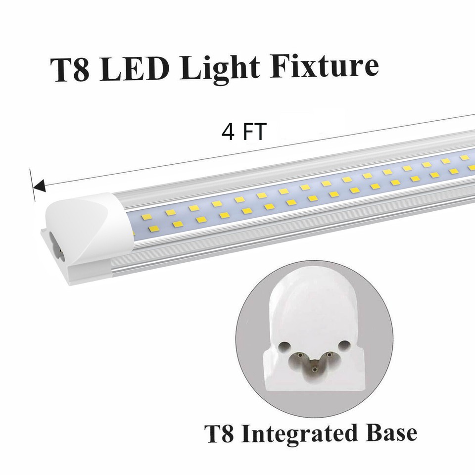 T8 Integrated LED Tube Lights Garage 4FT-8FT 36W-120W LED Shop Light ...