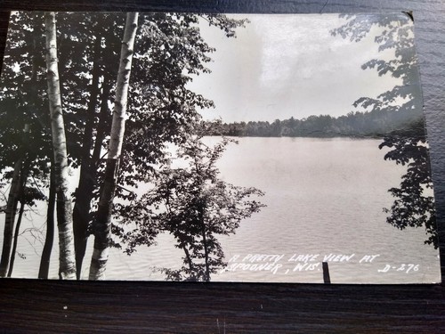 1941 Pretty Lake View, Spooner Wisconsin, RPPC Photo Postcard | eBay