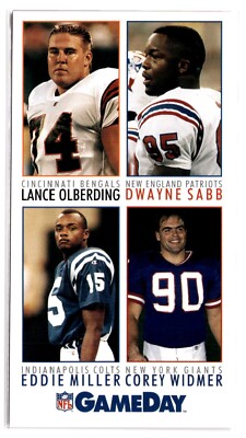1992 NFL Game Day Tall Boy Olberding, Sabb, Miller, Widmer #401 | eBay