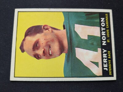 1961 Topps Football Card # 120 Jerry Norton - St. Louis Cardinals (VG ...