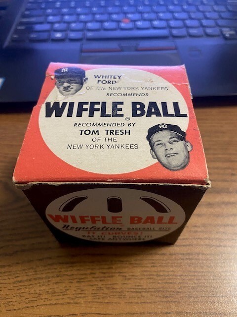 c. 1960's WHITEY FORD & TOM TRESH WIFFLE BALL BOX (with ball)! | eBay
