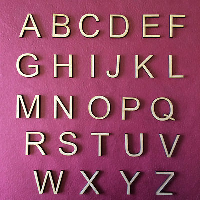 40mm MDF Craft Letters Wooden Alphabet Letters - Set of wood shapes ...
