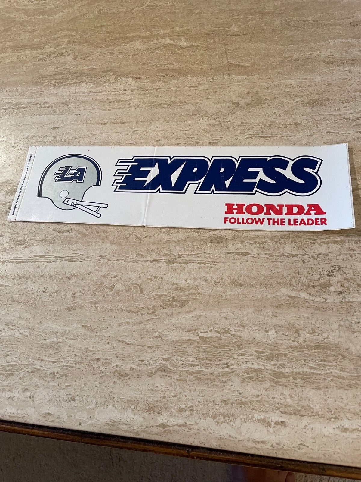 1980's Los Angeles Express USFL Football Bumper Sticker - Honda - NR-MT ...