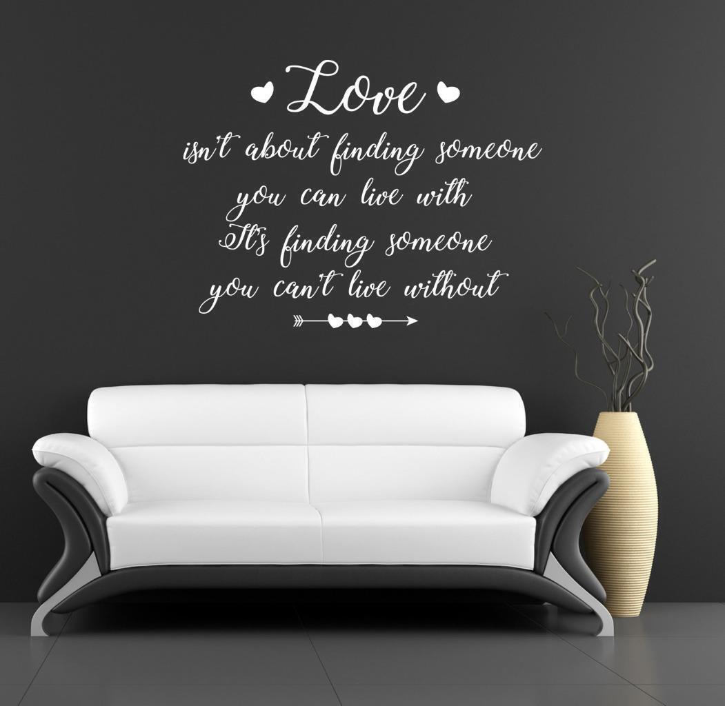 LOVE Someone You Can't Live Without Decal WALL STICKER Lettering Art ...