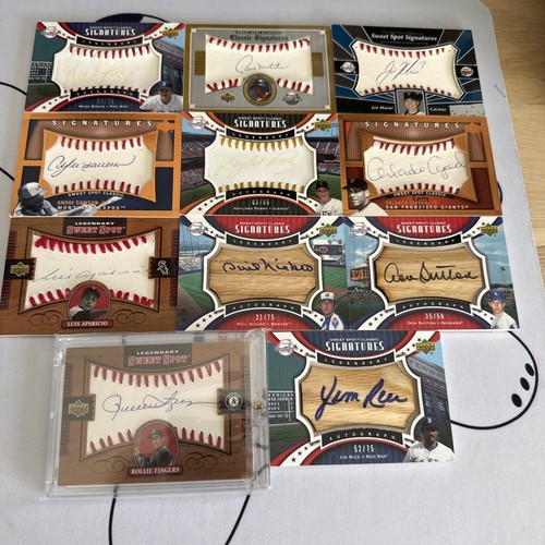 UD Sweet Spot Signatures Auto Lot 11 HOFer’s Yount Dawson Boggs Mauer ...