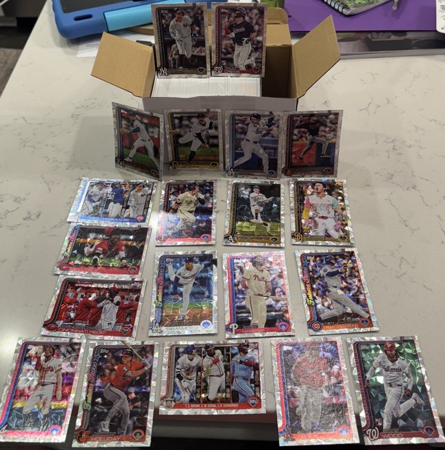 2025 Topps Series 1 Diamante Foil Parallel Lot Of 296 Cards! NO DUPES ...