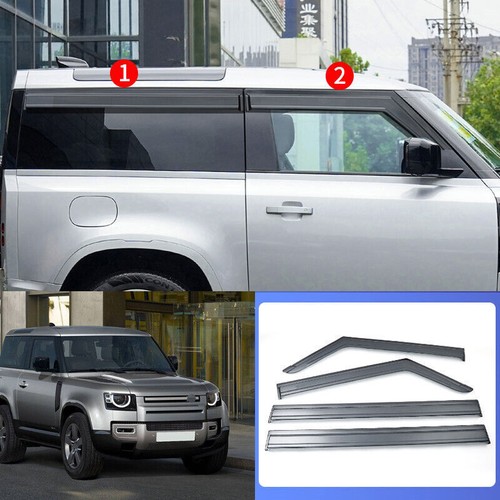 For Land Rover Defender 90 2020-2023 Black Side Window Visor Sun Rain ...