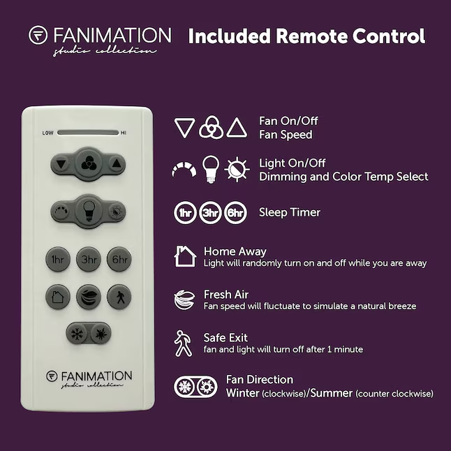 Fanimation-Slinger v2 72-in Brushed Nickel&White LED In/Out Ceiling Fan ...