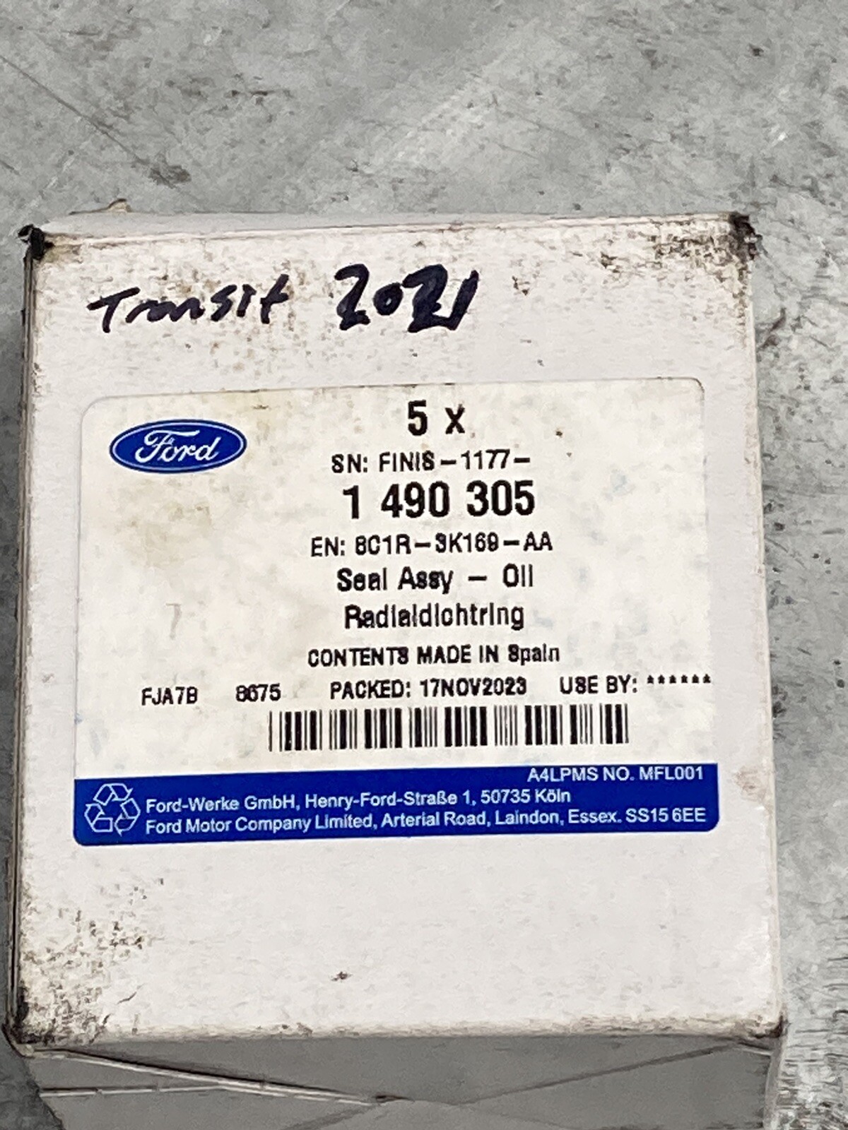 Ford 1490305 Driveshaft Seal for Transit 2006-2012 for sale online | eBay