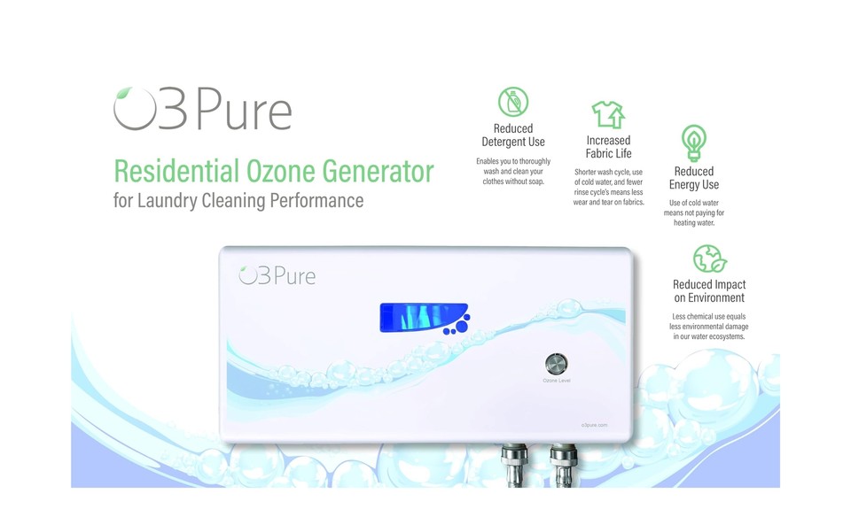 O3 Pure Professional Ozone Eco Laundry Washer System - Newest ...