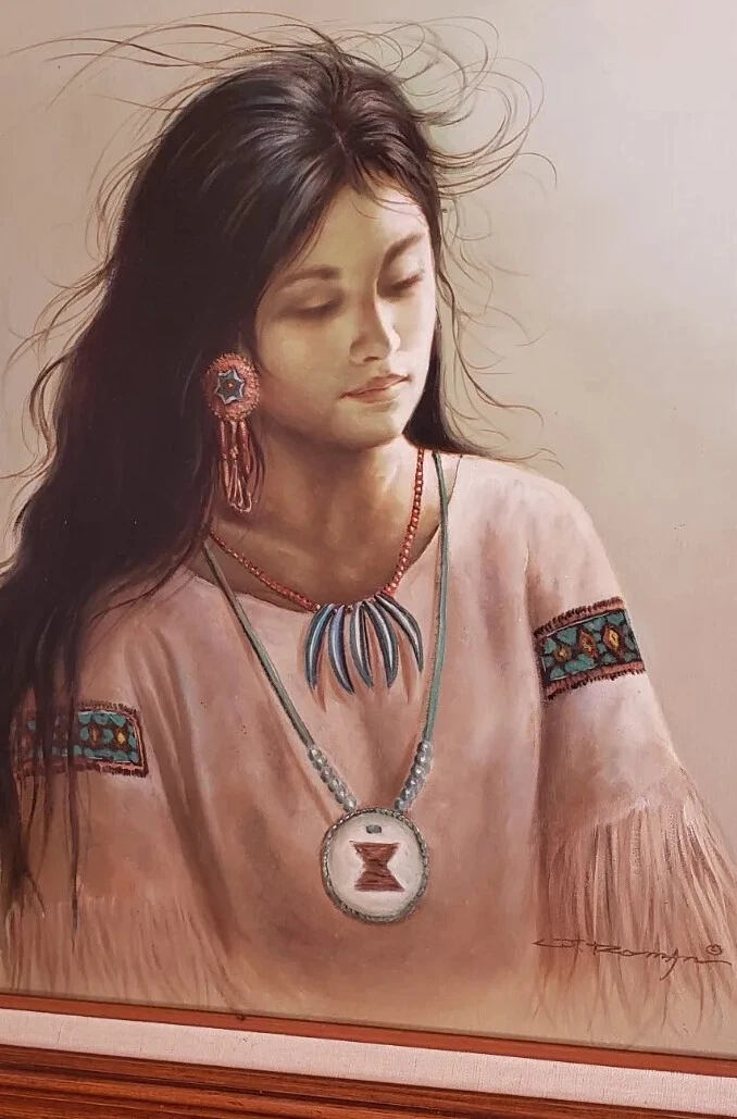 Beautiful Women Paintings Native American