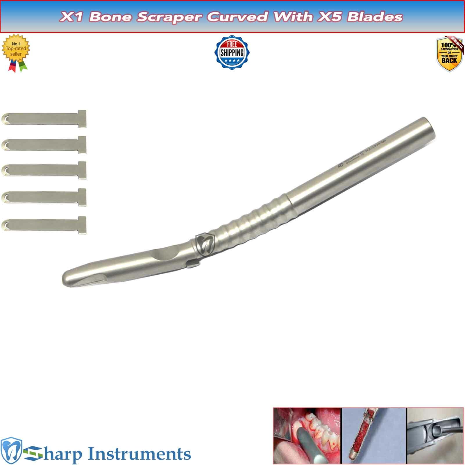 Bone Scraper Curved Implant Harvester Surgical Genous Bone Grafting ...