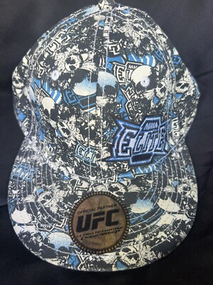 MMA Elite Skulls All Over Print Fitted Hat. UFC. Size L/XL. Good ...