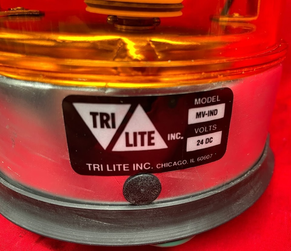 TRI LITE ROTATING BEACON LIGHT MV-IND 24DC COLOR AMBER | eBay