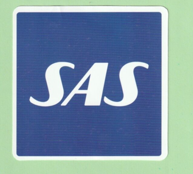Sas Logo DC 10 SCANDINAVIAN AIRLINES SYSTEM SAS STICKER HAPPINESS IS A