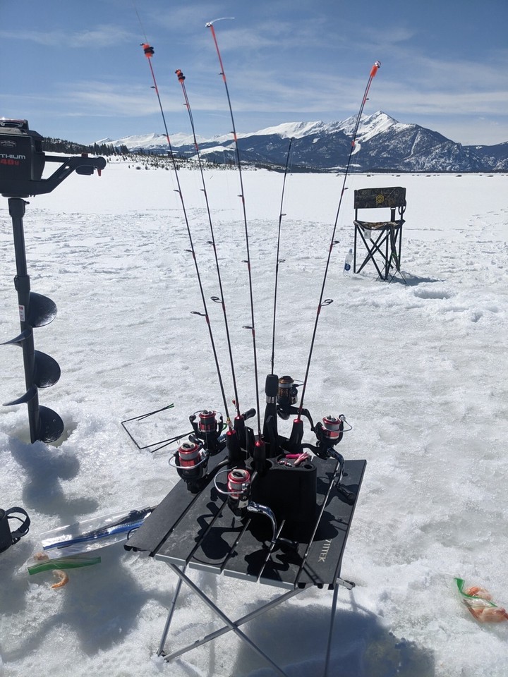 Ice Fishing Rod Holder w/ Magnetic Bait & Tool Storage – Sled Mount ...