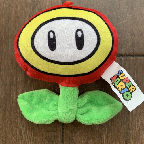 Nintendo Super Mario Bros Fire Flower Plush 6" Collectable NES Stuffed ...