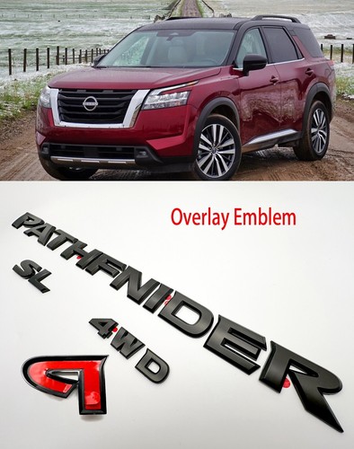 Matte Black Overlay EMBLEM FITS 2022-2026 NISSAN PATHFINDER SL 4WD ...