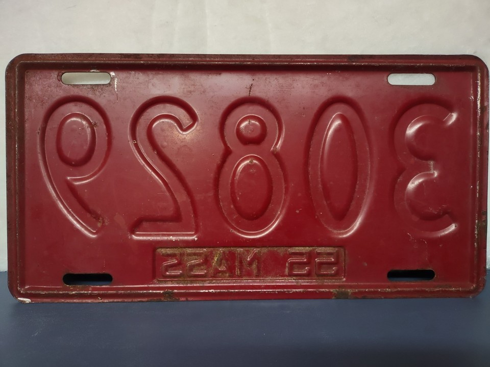 1955 Massachusetts License Plate #30829 | eBay