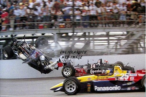 1995 STAN FOX CAR CRASH EDDIE CHEEVER A.J. FOYT INDY 500 AUTO RACING ...