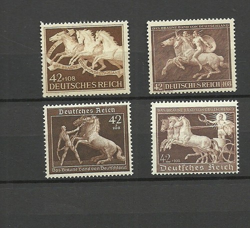 Timbres 39-42 ALLEMAGNE Deutsches 3e Reich MI N° 699,747,780,815 Neufs ...