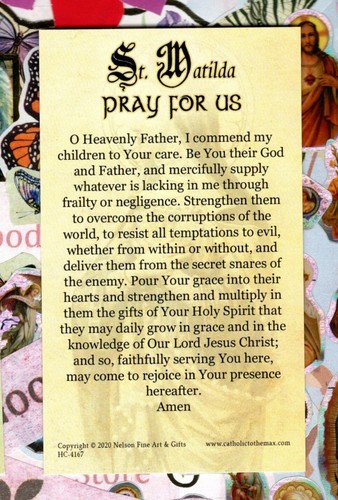 Saint Matilda + Prayer - Paperstock Holy Card HC-4169 CTM | eBay