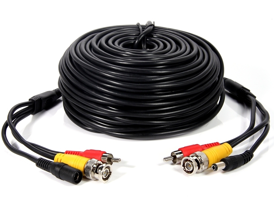 CCTV CAMERA CABLE LEAD 5M 10M 20M 30M 40M Video Audio Power RCA BNC ...