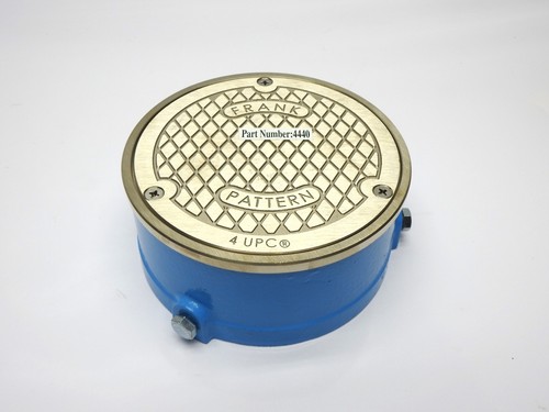 Frank Pattern 4440 3-4" No Hub Flush Floor Cleanout Cover Cast Iron ...