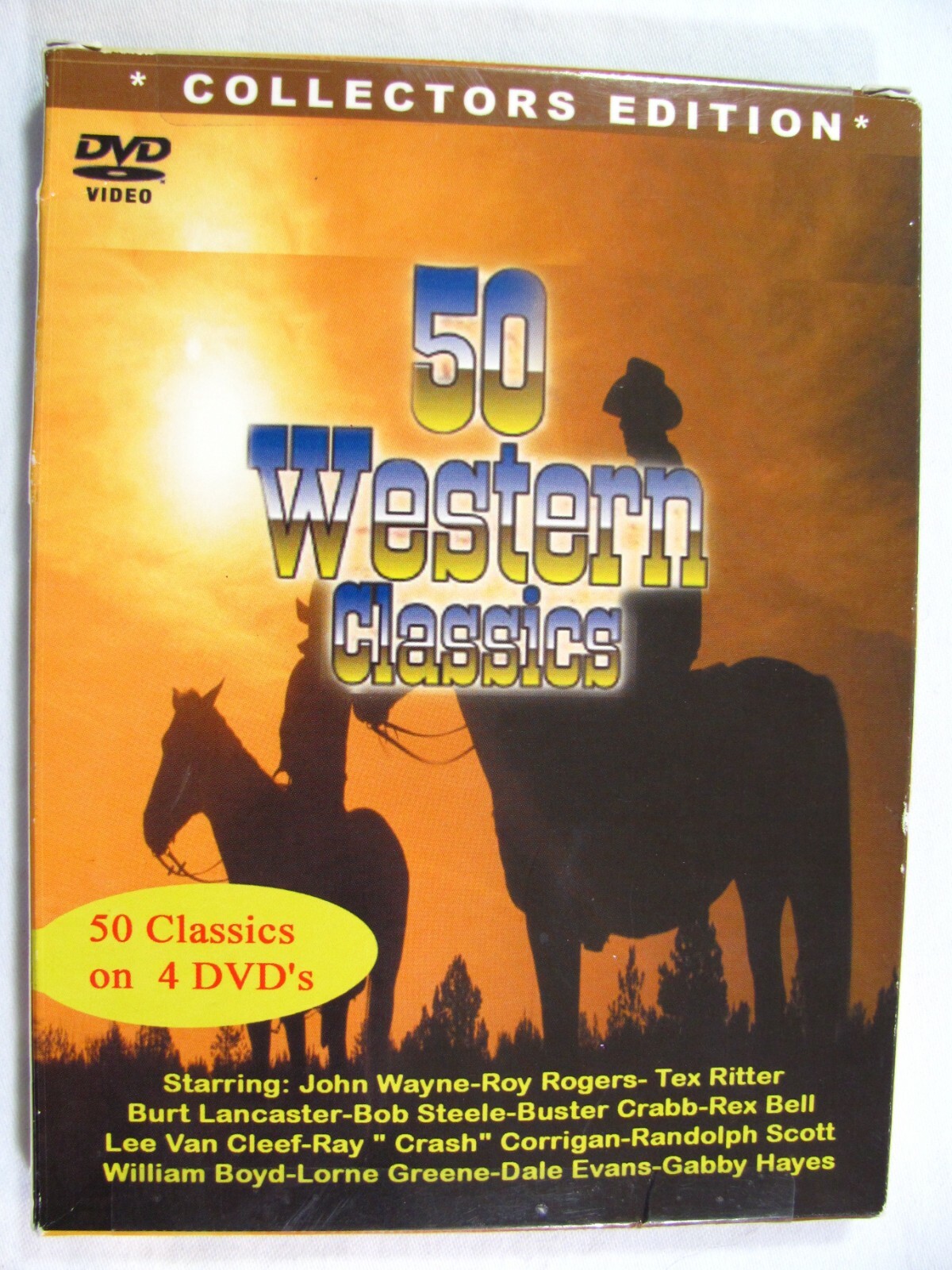 50 Western Classics Collector Edition on 4 DVDs John Wayne Roy Rogers ...