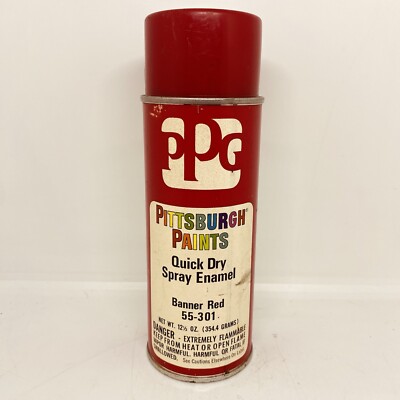 Vintage PPG Pittsburg Paints Banner Red - 55-301 Paper Label Spray ...