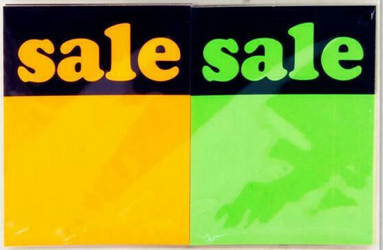 60 Fluorescent Neon Flash Cards Assorted Colours - Shop Signs Retail ...