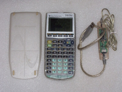TI-83 Plus Silver Edition SE Graphing Calculator Clear W/Cover & USB ...