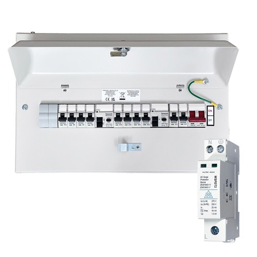 MK Honeywell 16 Way Populated White Metal Consumer Unit Fuse Board ...