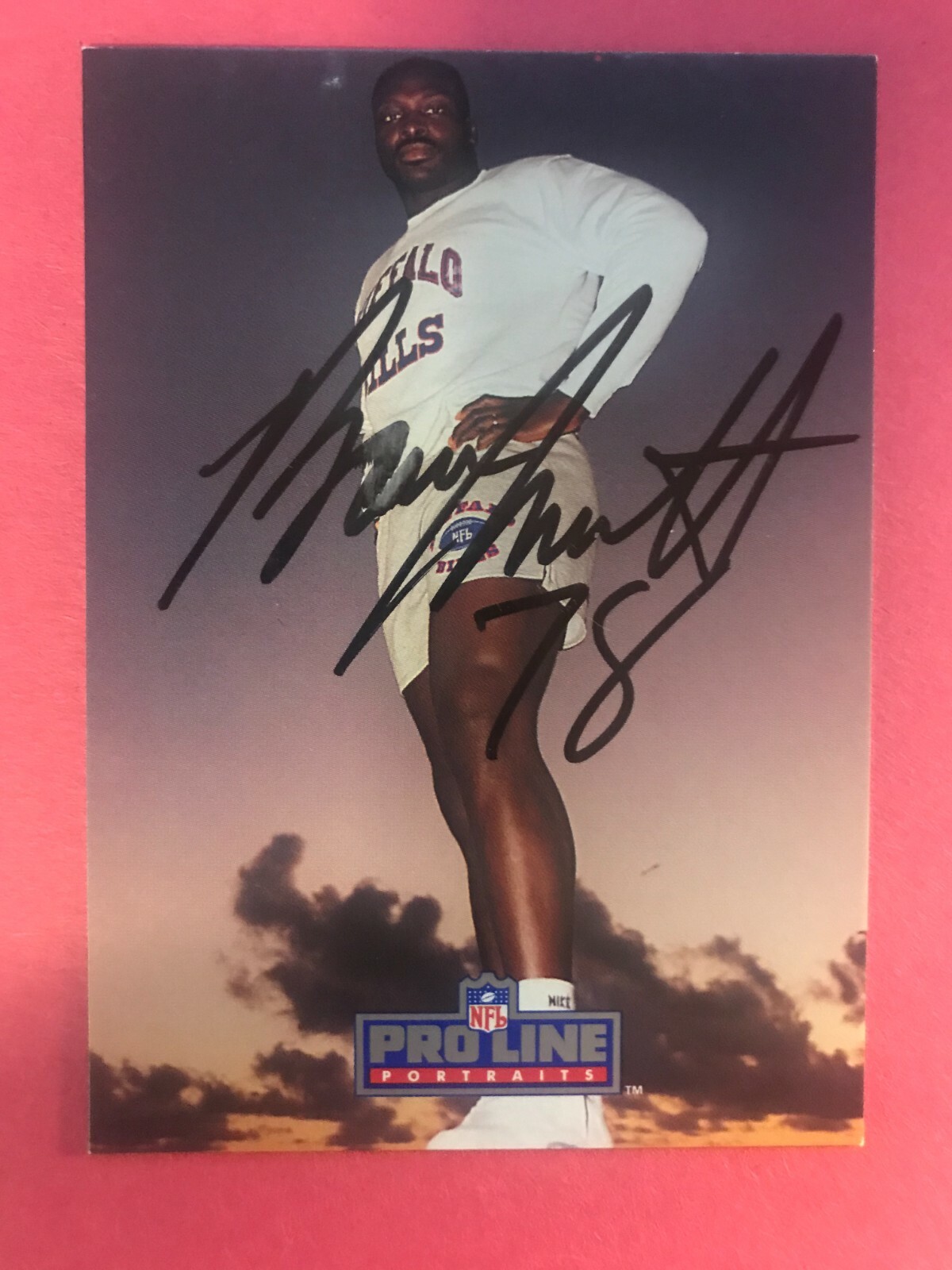 SIGNED BRUCE SMITH 1991 PRO LINE PORTRAITS FOOTBALL CARD AUTOGRAPH ...