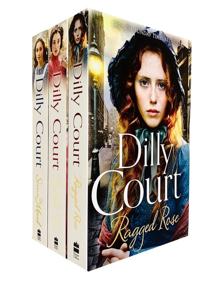 Dilly Court Collection 3 Books Set Ragged Rose, Button Box, Swan Maid ...