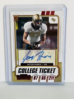 Jacob Harris RC 2021 Panini Contenders COLLEGE TICKET AUTO #262 - Rams ...