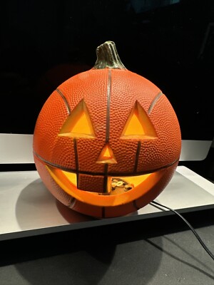 Basketball Jack O Lantern Pumpkin Halloween Decoration Night Light | eBay