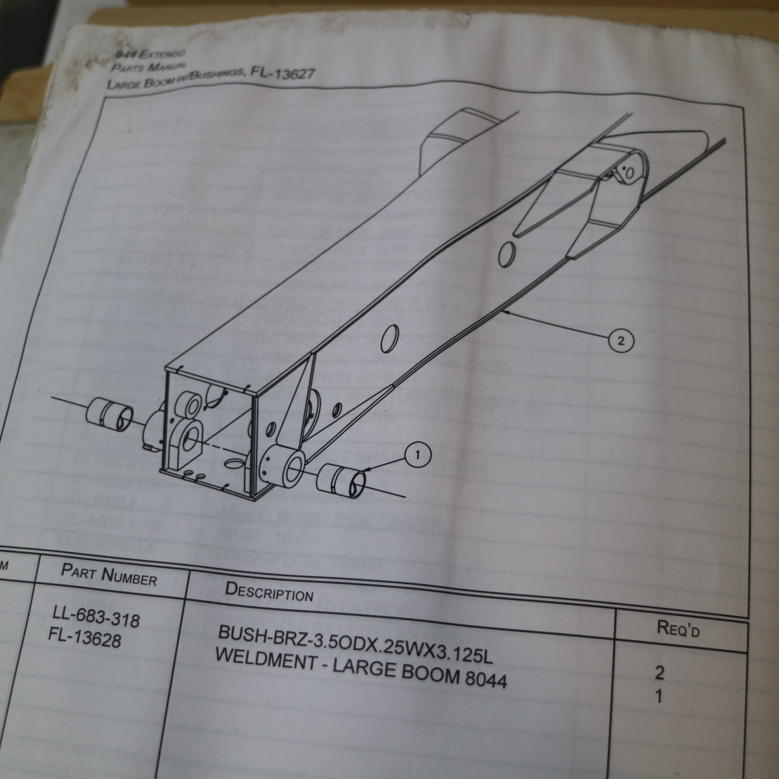 PETTIBONE 944 Telehandler Parts Manual Book telescopic forklift catalog ...