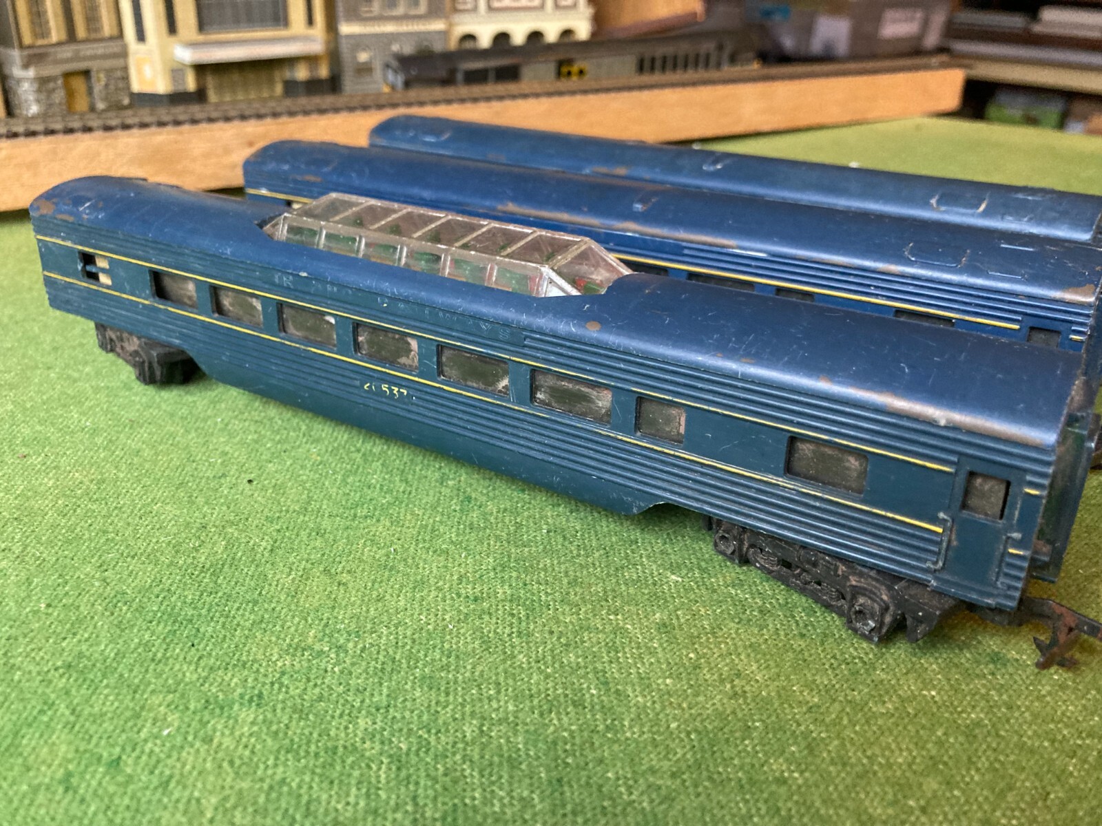 Triang Railways (R1131-33) TC Transcontinental (blue ) Coaches X 3 ...