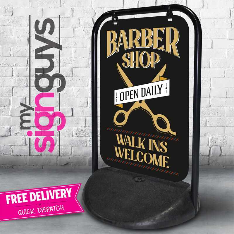 Barber Shop Sign Aboard Swinger 2 Pavement Sign Hair | eBay