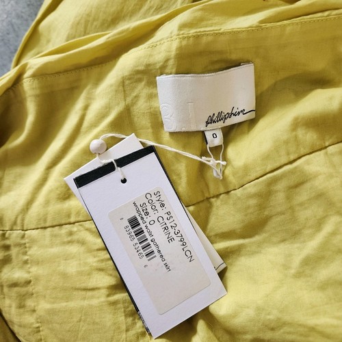 3.1 Philip Lim Sz 0 Wrapped Waist Gathered Pleated A-line Skirt Citrine ...