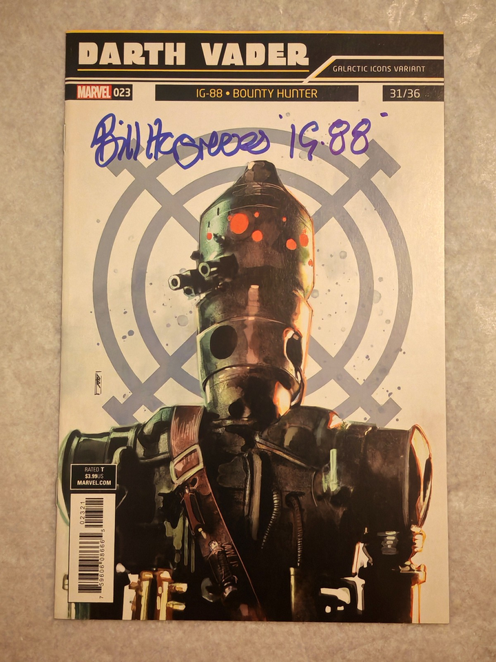 IG-88 Star Wars COMIC Signed by Bill Hargreaves 100% - prop maker ...